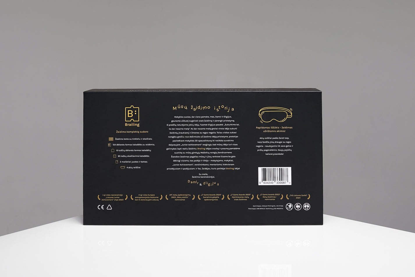 Brailing Board Game – for Blind and Sighted Players